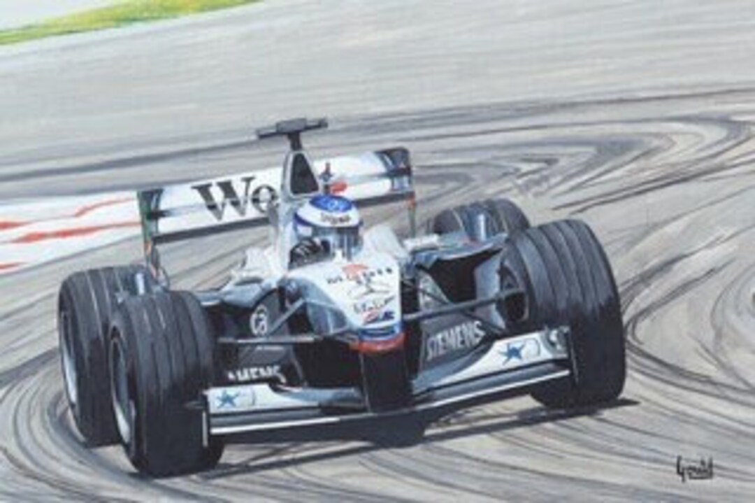 F1. Mika Hakkinen. "the Flying Finn" Framed Hand Painted Original ...