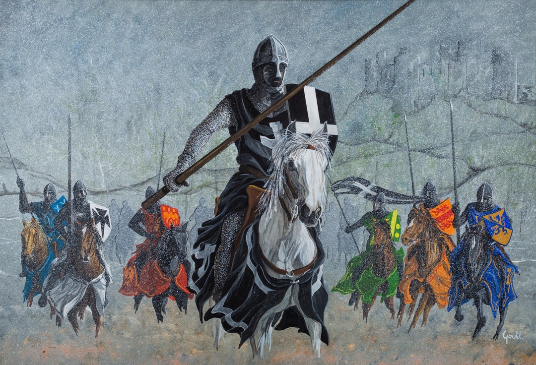 Knights "out of the Cornwall Mist" Framed Giclee Fine Line Print. - Etsy
