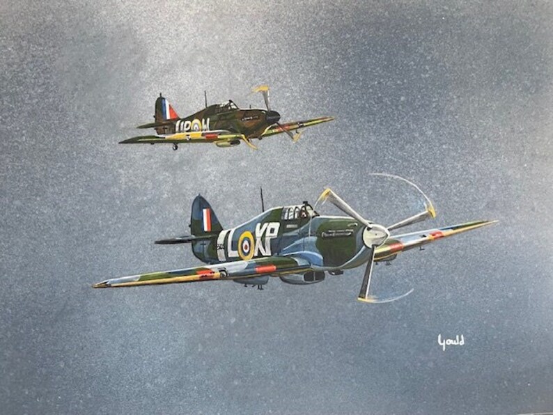 Hurricane. "unsung Hero" WW2 Fighter. Framed Original Painting. - Etsy