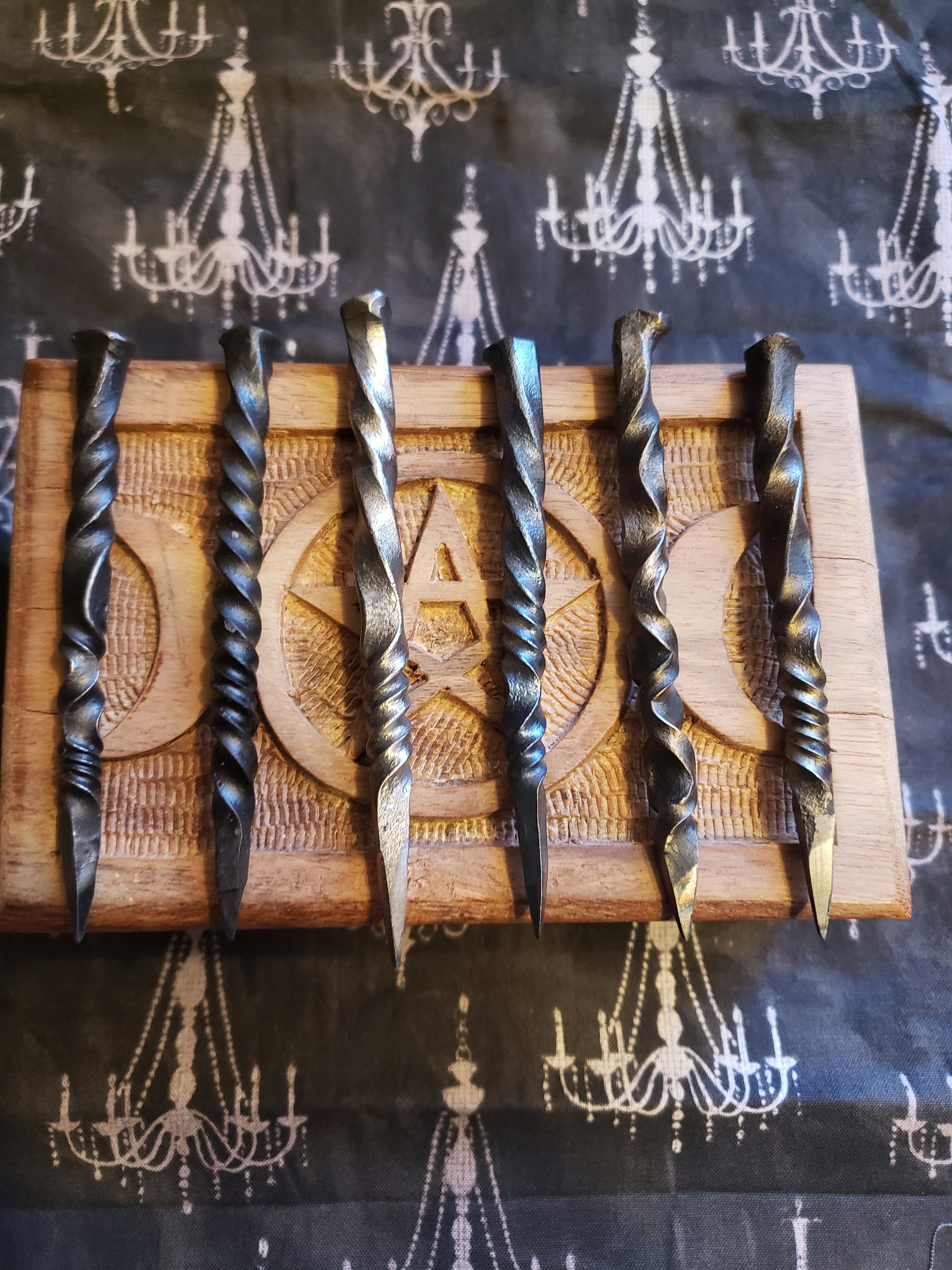 Hex Nail Candle Scribe Incantations Spell Witchcraft Blacksmith Hand ...