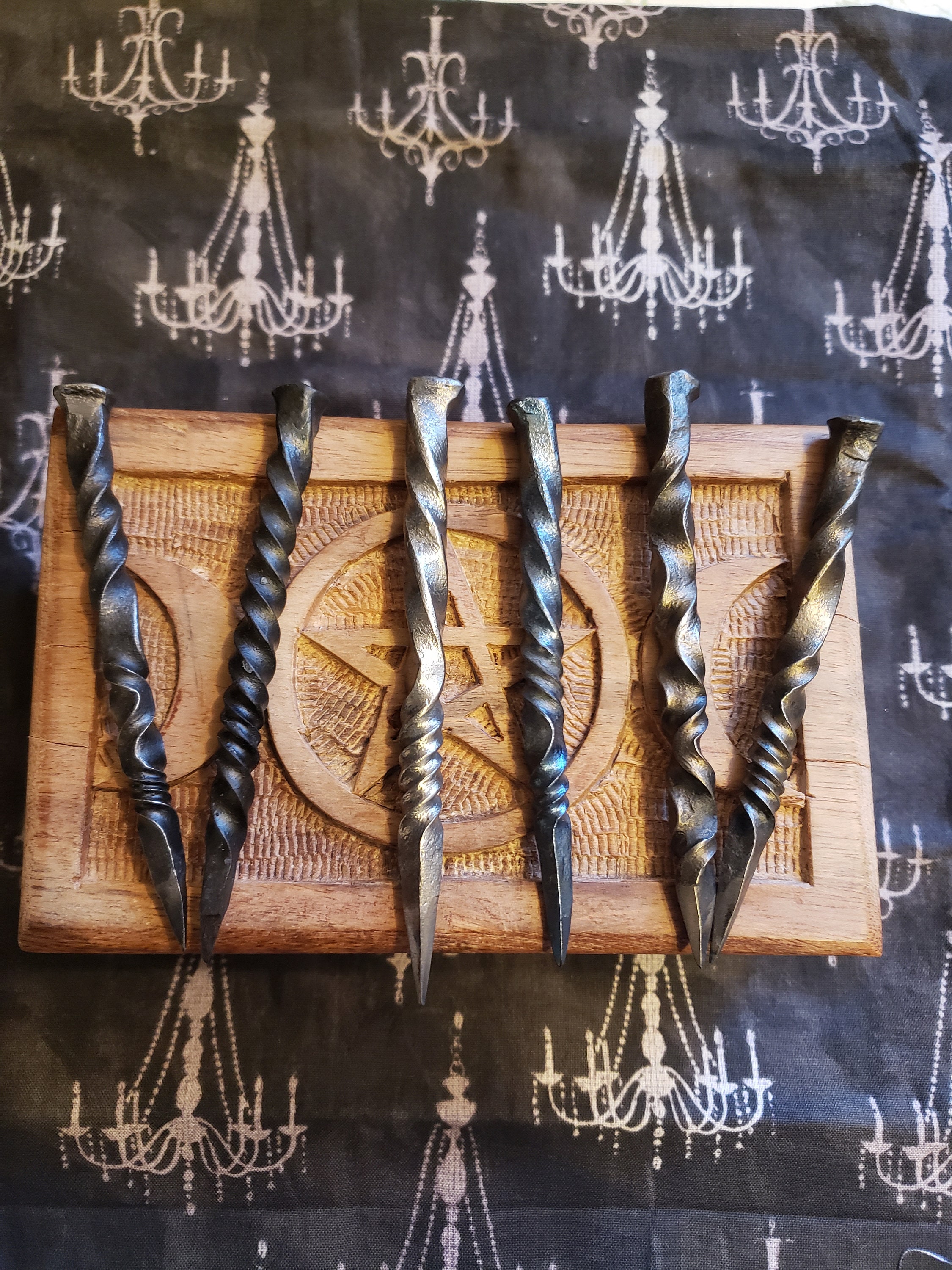 Hex Nail Candle Scribe Incantations Spell Witchcraft Blacksmith Hand ...