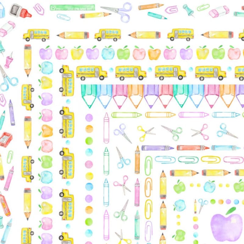 Back to School Border - Etsy