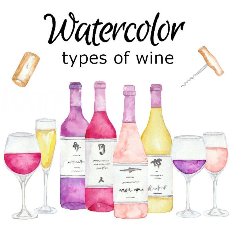 Watercolor Painting Wine - Etsy