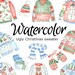 WATERCOLOR CLIPART, Ugly Christmas Sweaters on the Farm Scrapbooking ...