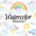 WATERCOLOR CLIPART Weather Art Scrapbooking Png Graphics Watercolour ...