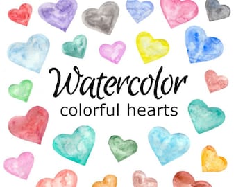 WATERCOLOR CLIPART, Brown Hearts Scrapbooking Png, Graphics ...