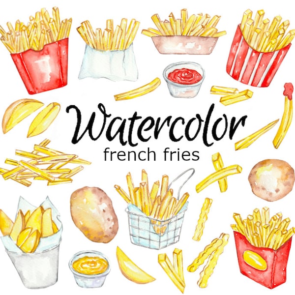 French Fries Clip Art - Etsy