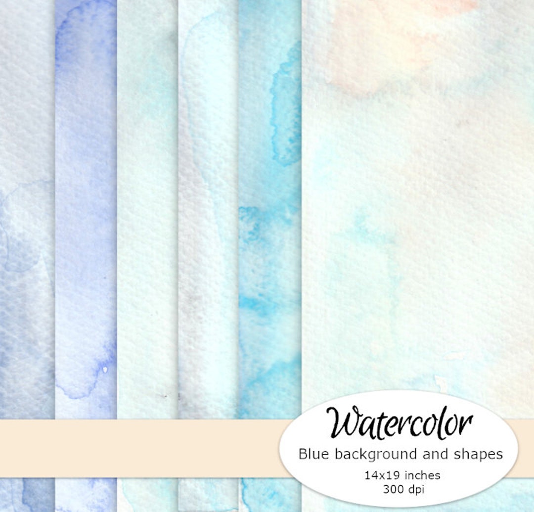 WATERCOLOR CLIPART Blue Digital Paper Painting Clip Art Wedding Vintage ...