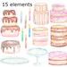 WATERCOLOR CLIPART, Cake Food Scrapbooking Png Graphics Watercolour ...