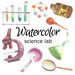 WATERCOLOR CLIPART, Science Lab Art School Scrapbooking Library Png ...