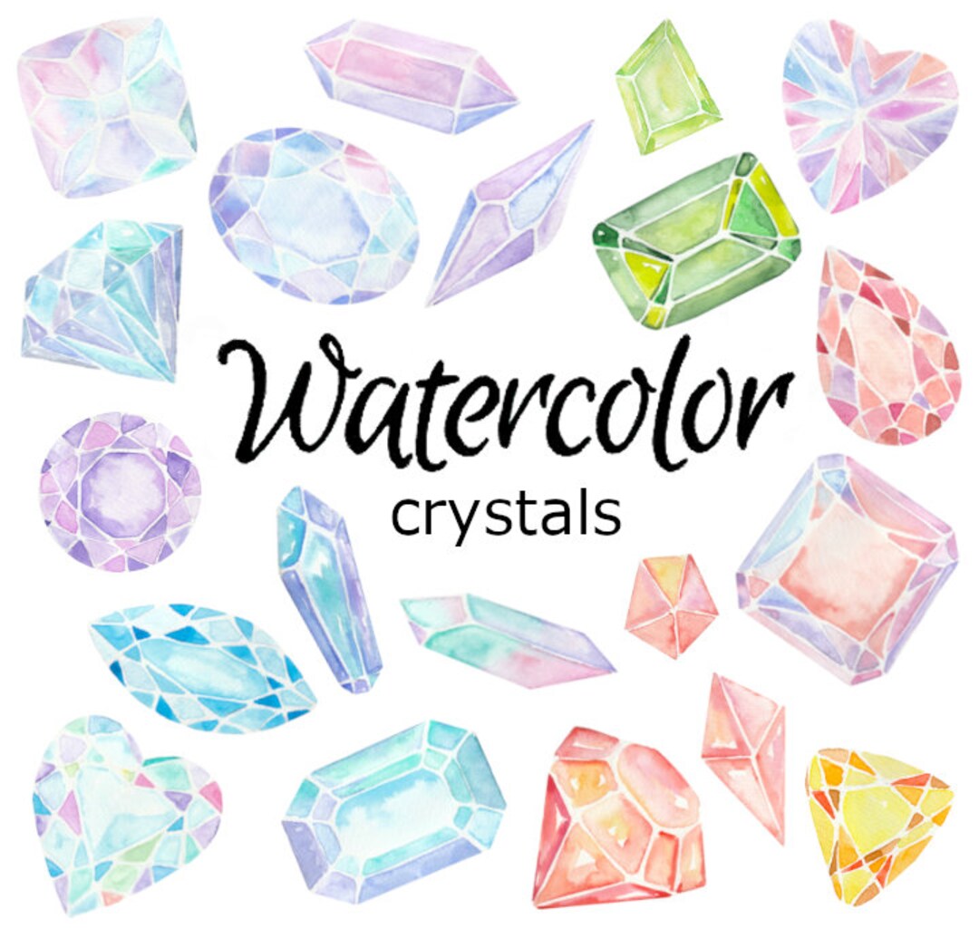 WATERCOLOR CLIPART Crystal Art Scrapbooking Png, Graphics, Watercolour ...