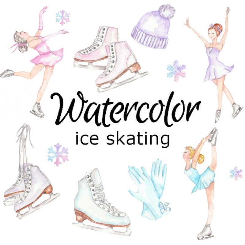 Ice Skating Print - Etsy