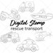 DIGITAL STAMP Construction Vehicles Clipart Vector File Png Eps Svg Art ...