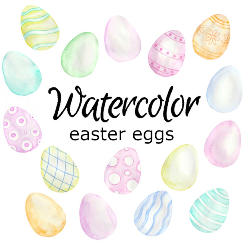 Watercolor Eggs - Etsy