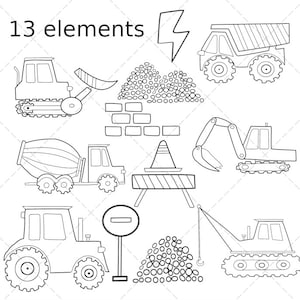 DIGITAL STAMP Construction Site Clipart Vector File Png Eps Svg Art ...