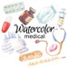 WATERCOLOR CLIPART, Medical Doctor Nurse Art School Scrapbooking Png ...