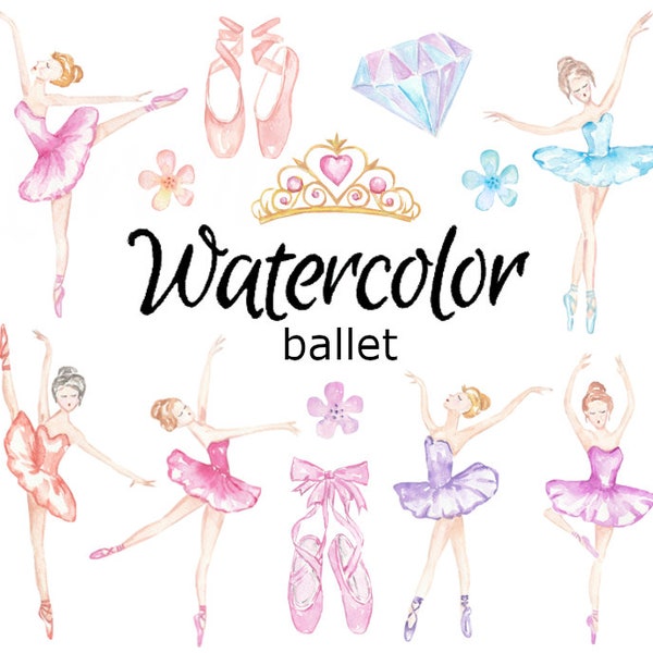 Ballerina Clipart - Etsy
