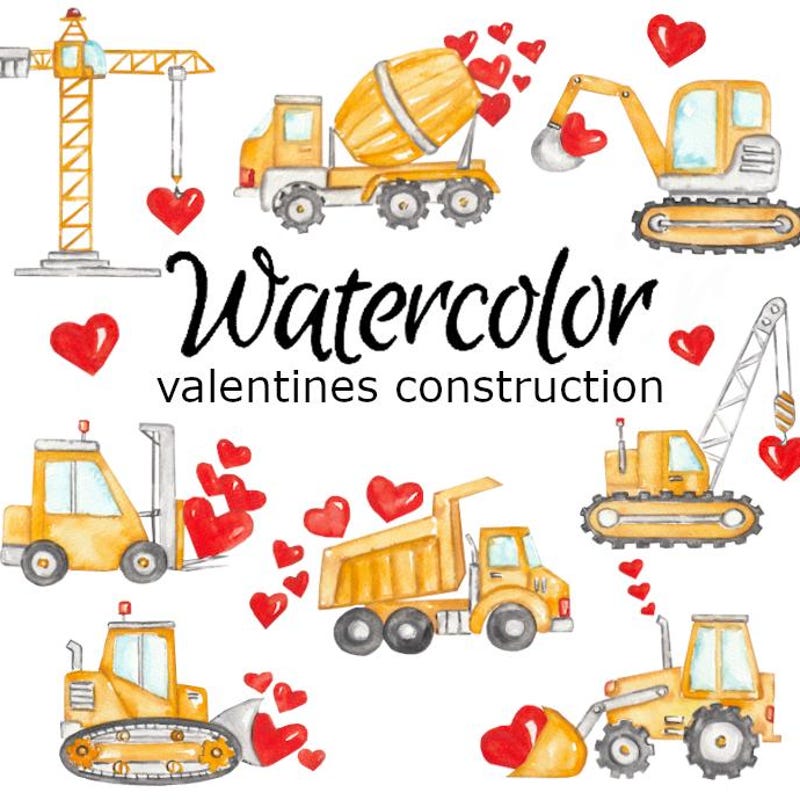 Construction Valentine - Etsy