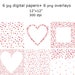 WATERCOLOR CLIPART Valentines Hearts Clipart Overlay Png Graphics ...