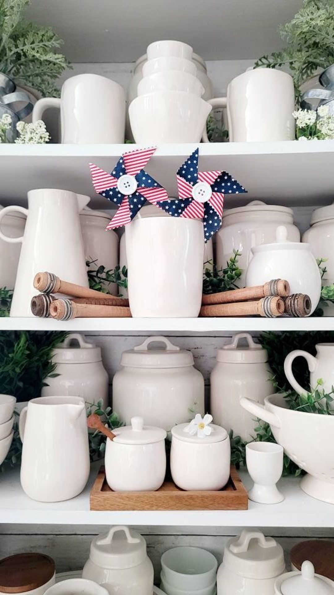 America Flag Inspired Pinwheels, Set of 2 Pinwheels, 4th of July ...