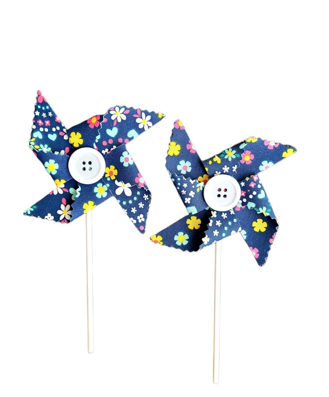 Crazy Daisy Flower Pinwheels, Set of 2 Spring Pinwheels, Flower ...