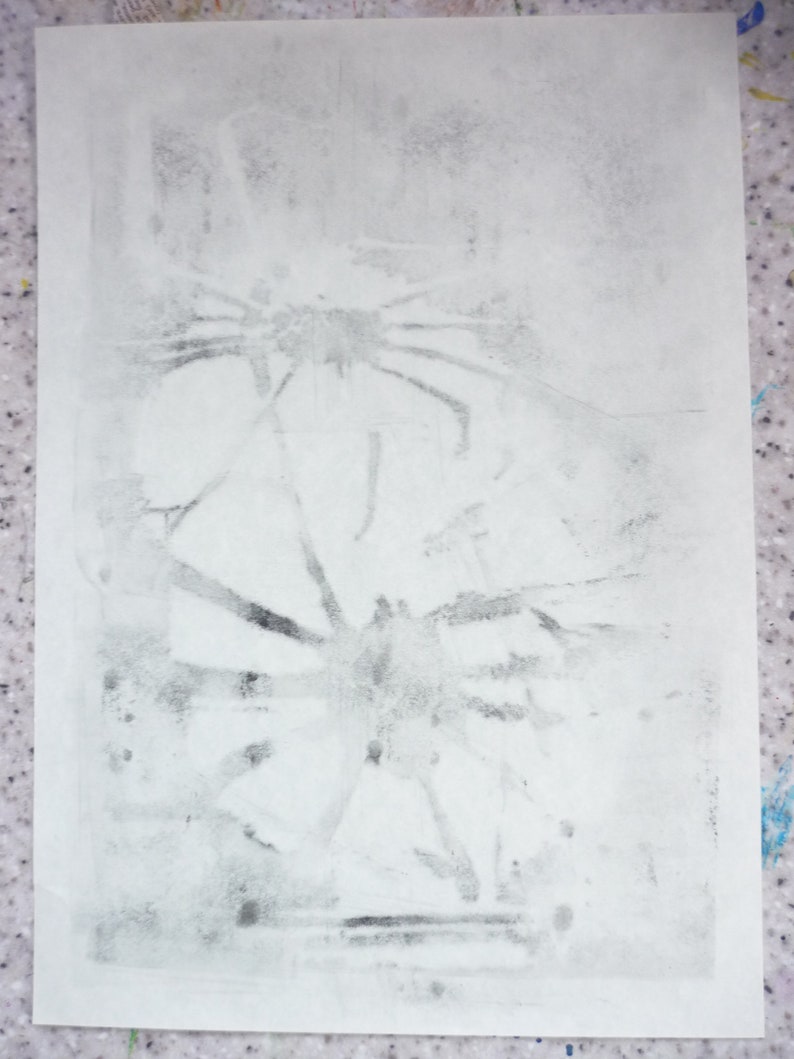 Ghost Giant Spider-crab Monoprint, 11 X 14 - Etsy