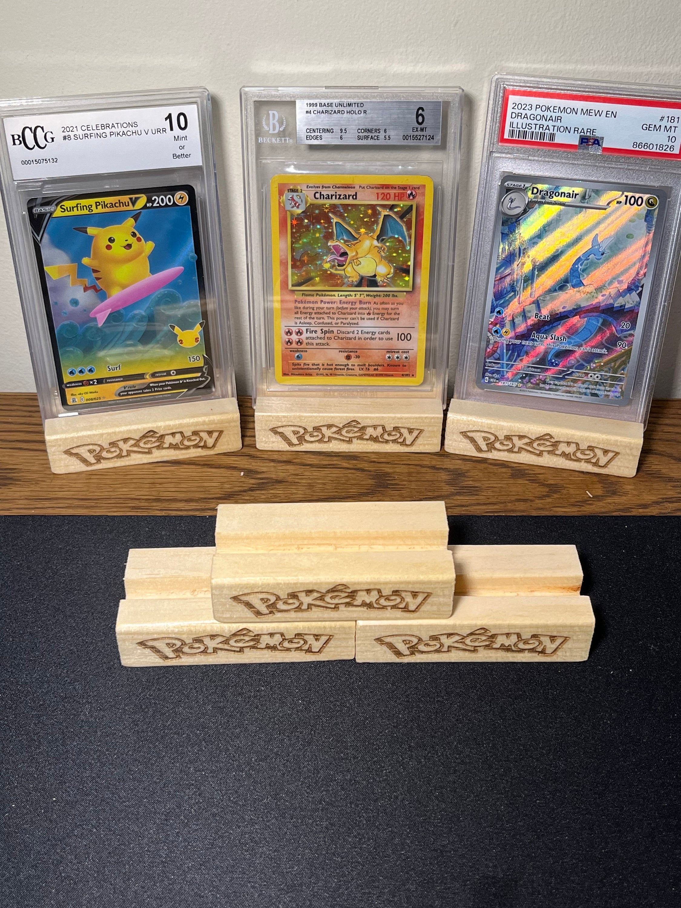Pokemon TCG Card Stand/wall Display Set of 6 - Etsy