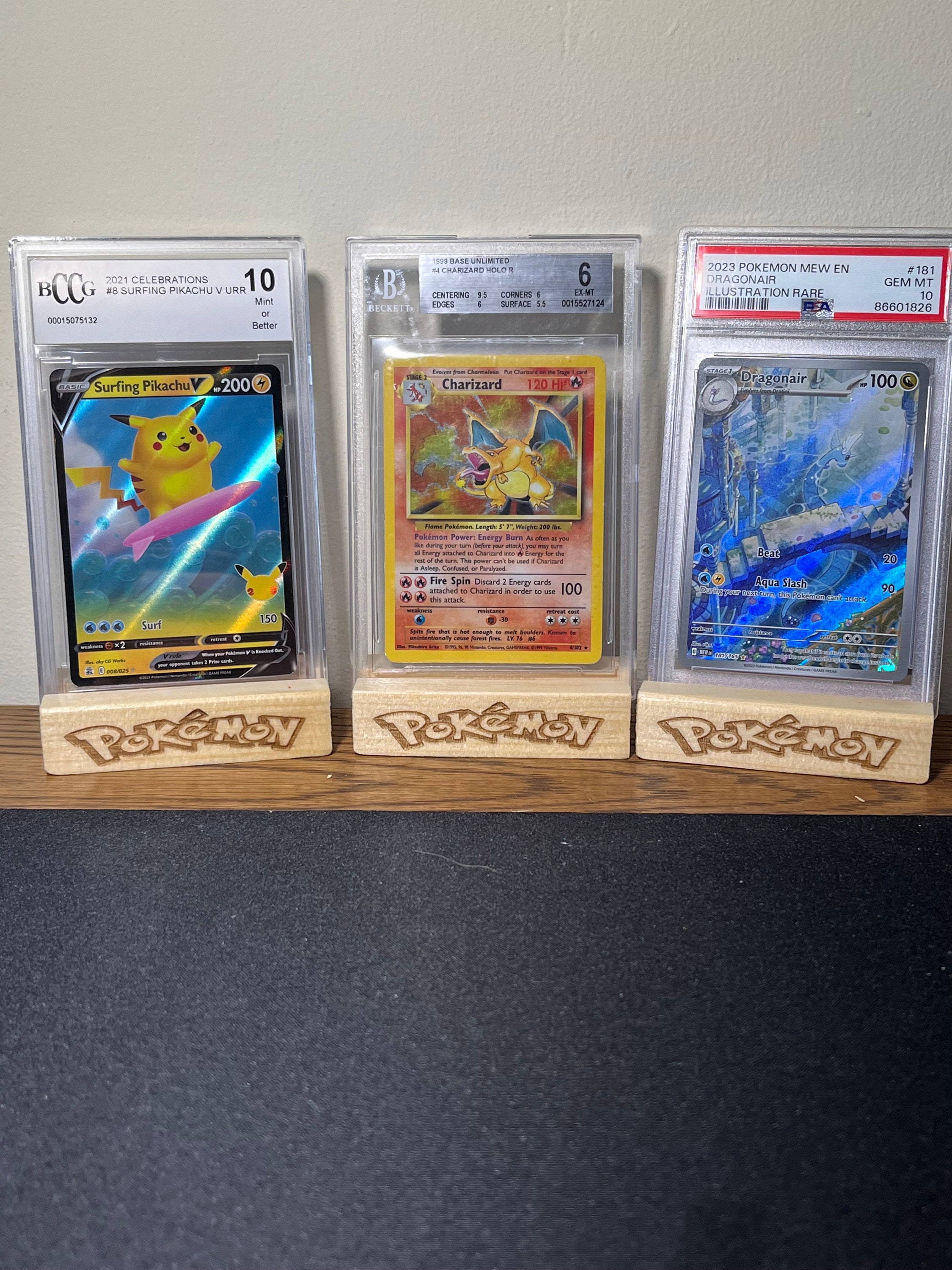 Pokemon TCG Card Stand/wall Display Set of 6 - Etsy