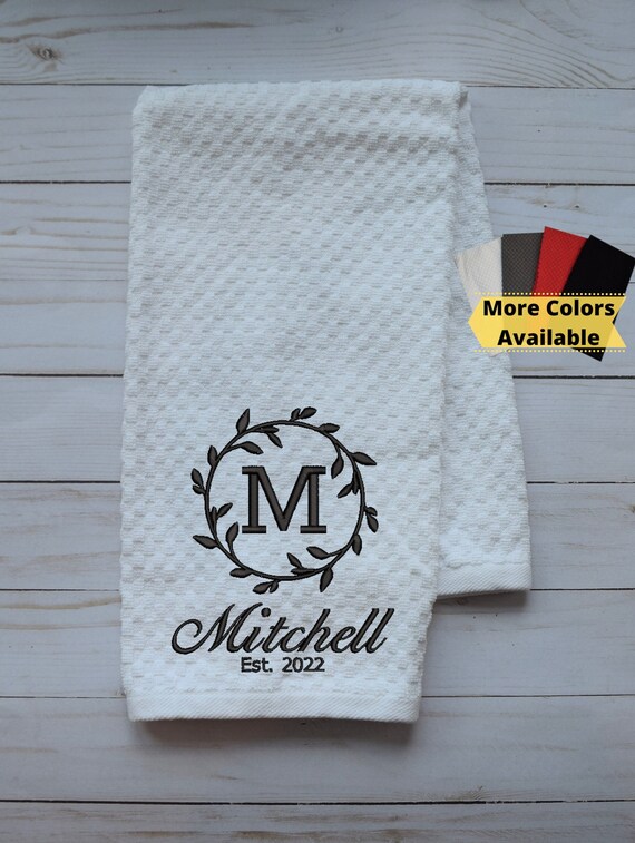 Personalized Embroidered Name Towel/wedding Towel/kitchen | Etsy