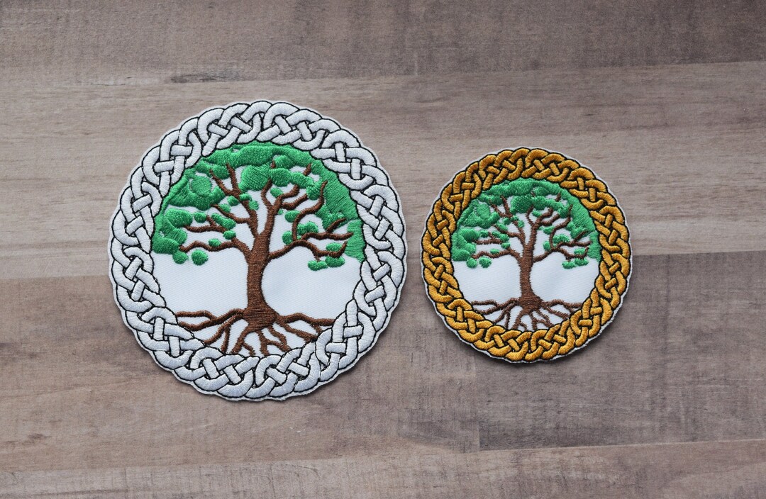 Celtic Tree Embroidered Patch/iron On/sew On - Etsy