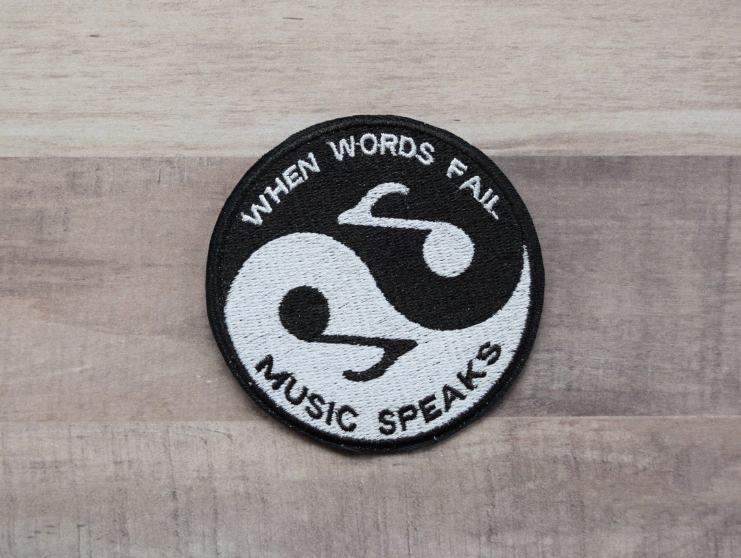 Embroidered Music Speaks Yin Yang Patch/iron On/sew on Patch - Etsy