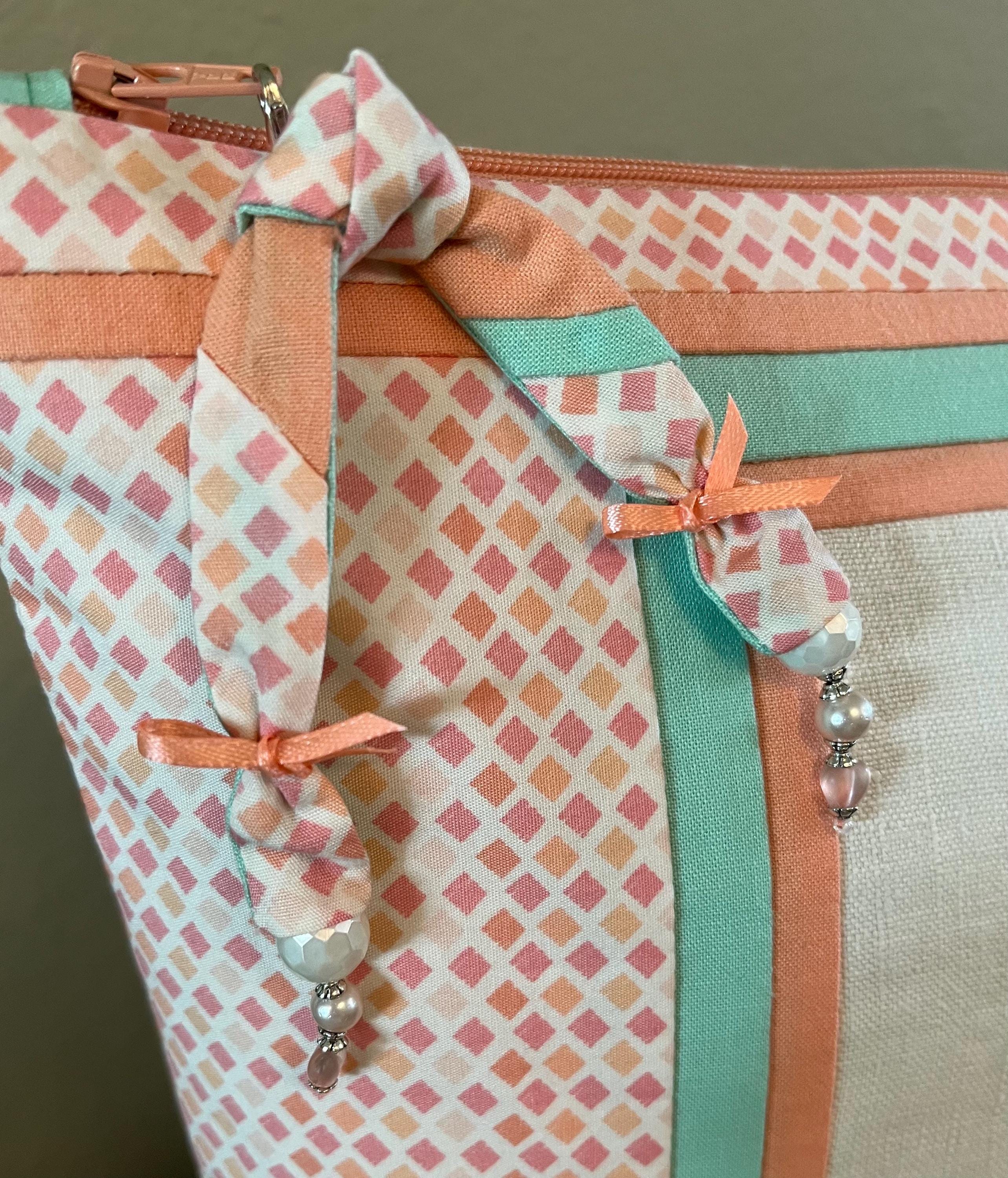 Extra Large Zipper Pouch With VINTAGE EMBROIDERY and APPLIQUE ...