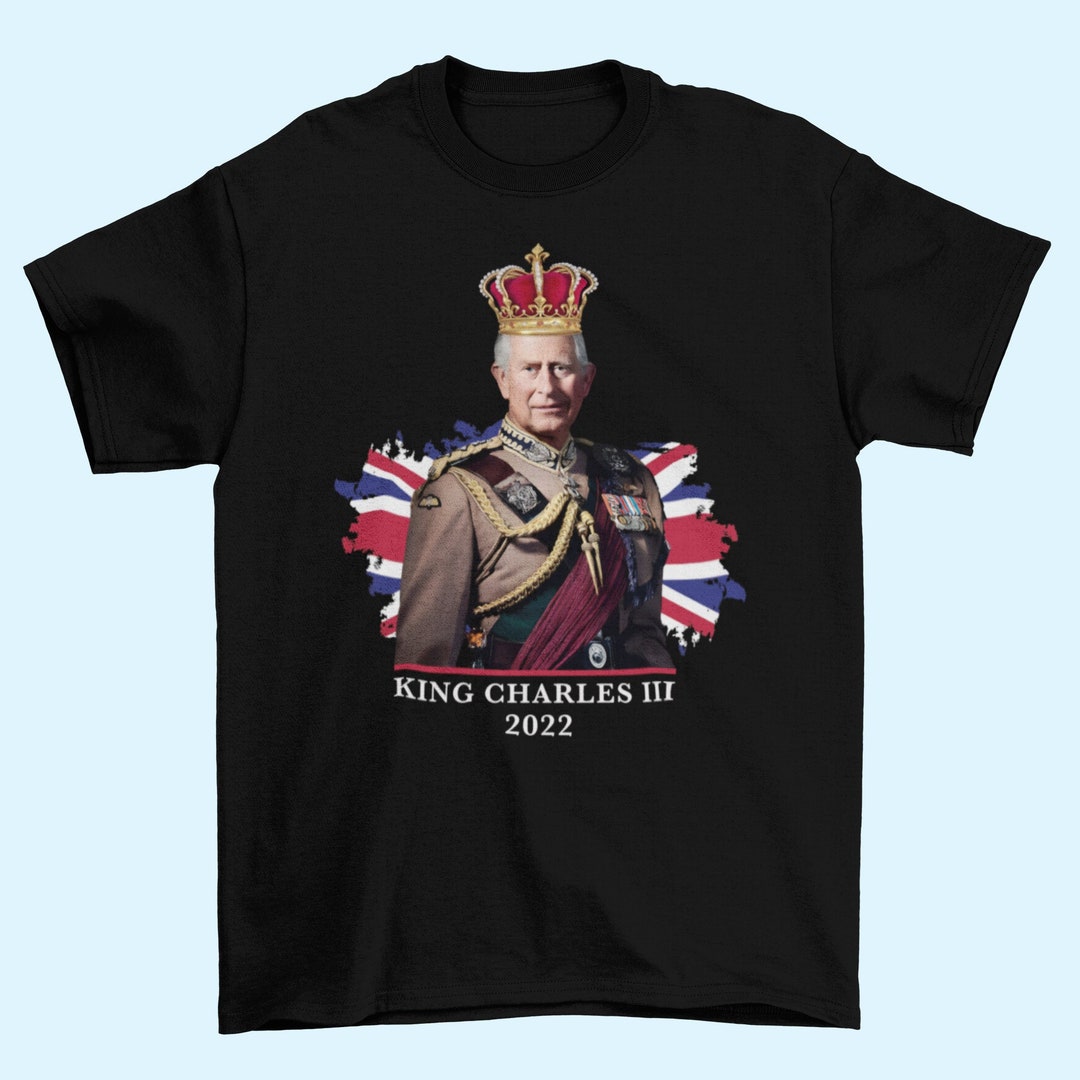 King Charles Shirt, Union Jack Tee, Queen Elizabeth Royal Souvenir T ...