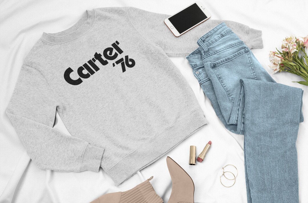 Jimmy Carter Shirt Retro 1976 Heather Grey Sweatshirt - Etsy