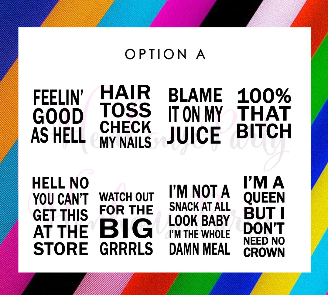 Lizzo Lyrics Set, Vinyl Stickers / Decals Lizzo Crafts Lizzo DIY Cricut ...