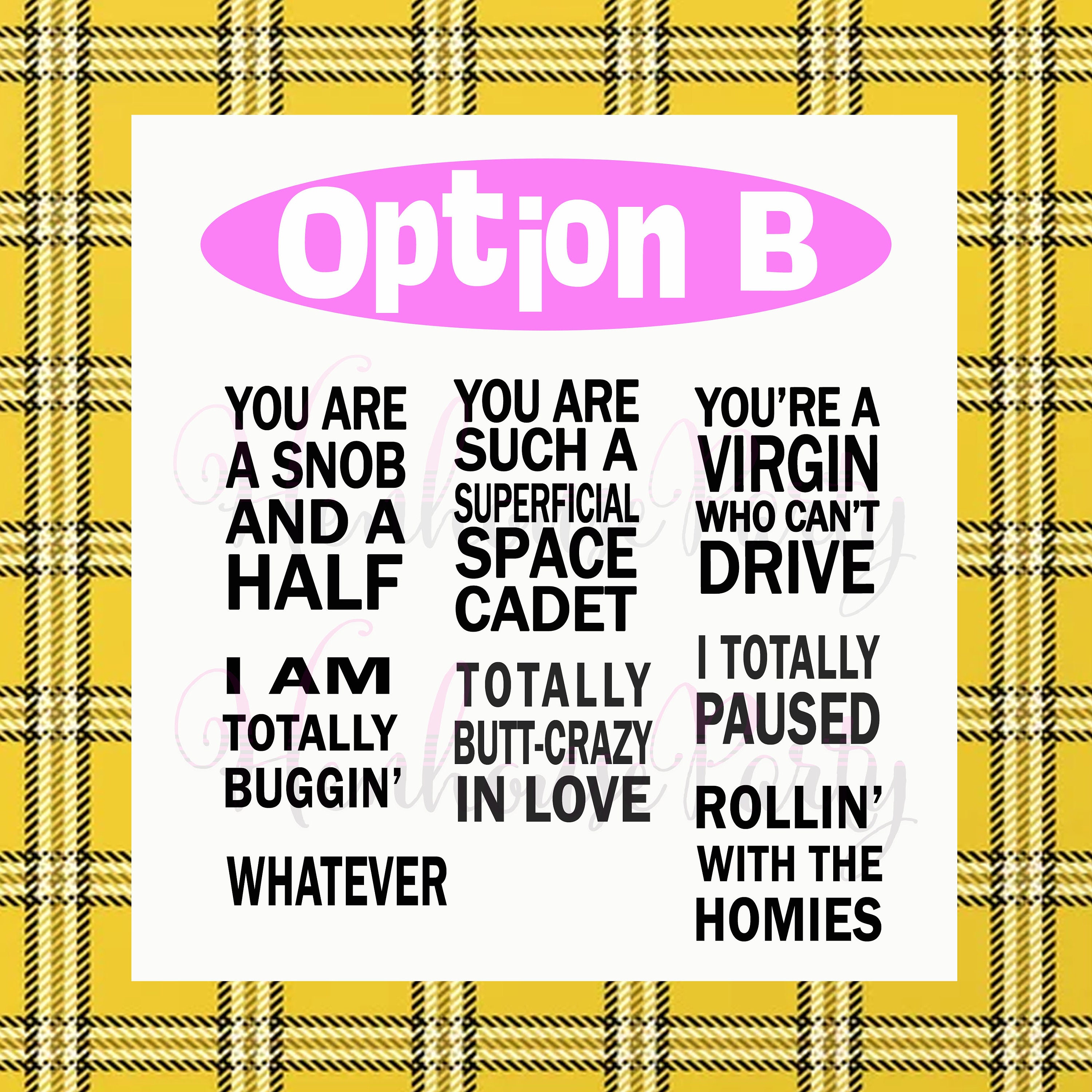 Clueless Quote Set | Vinyl Stickers | Decals | Clueless Crafts ...
