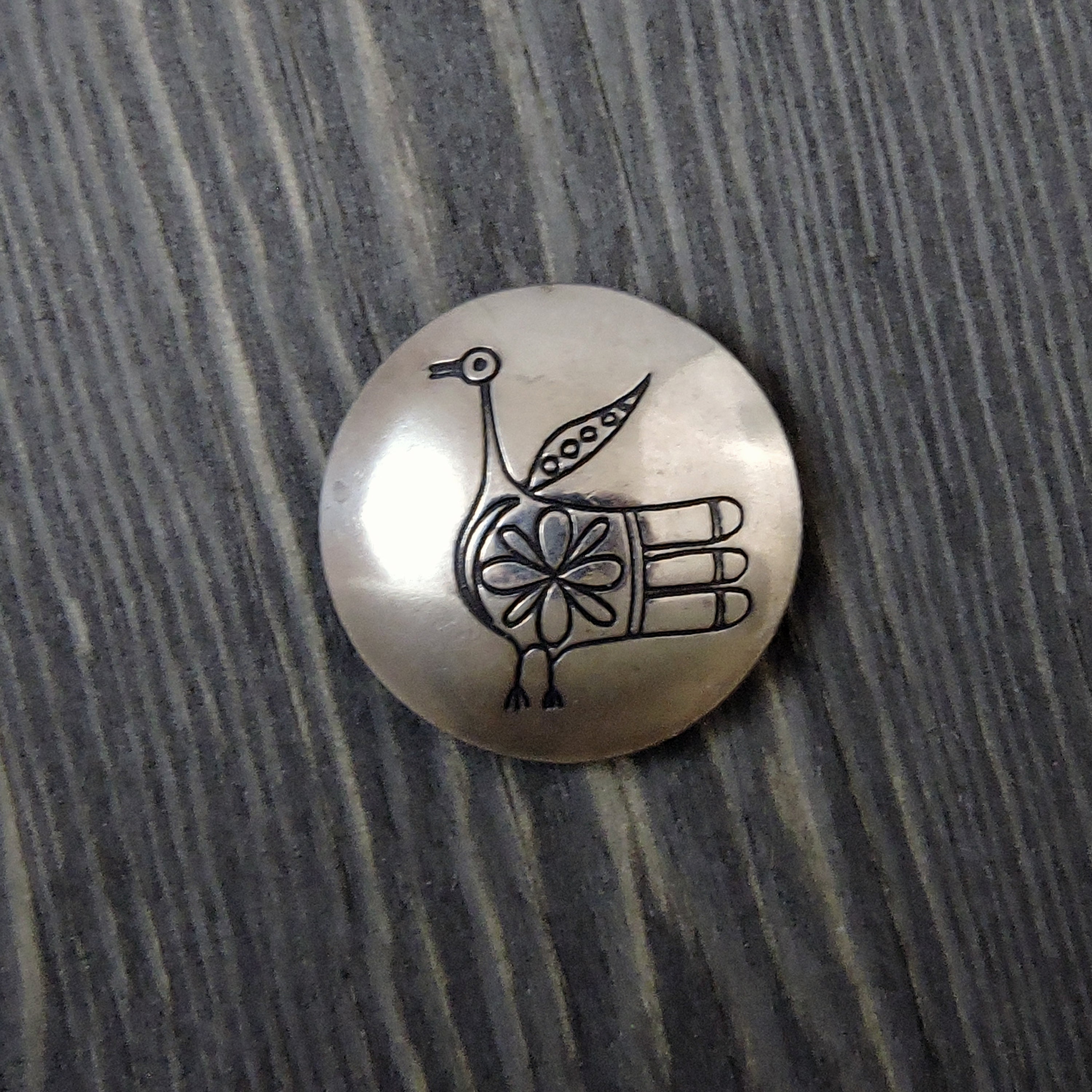 Native American Button Covers Sterling Silver Pueblo Bird Kokopelli ...