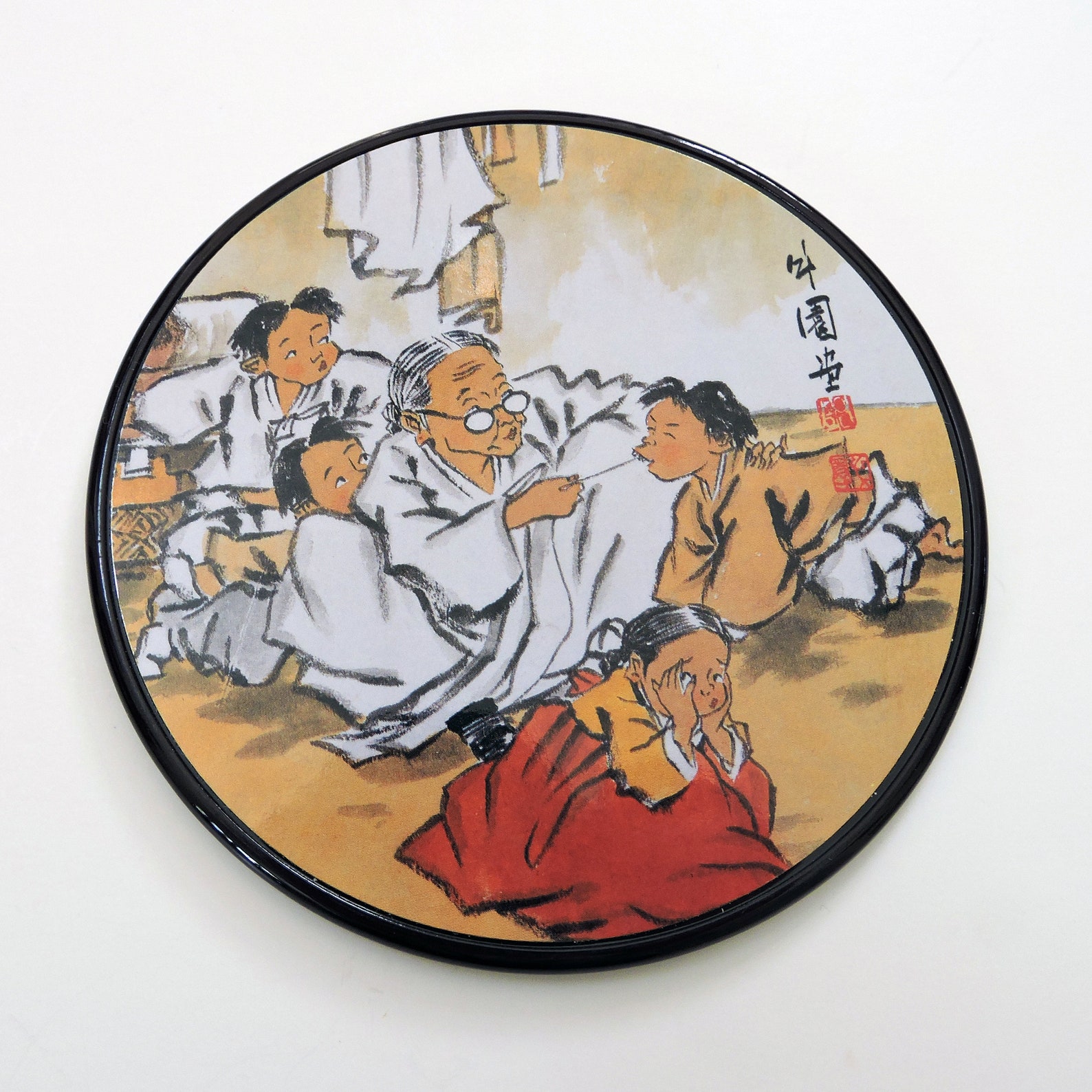 Korean Coasters Genre Painting Woowon Humorous Scenes of Korea - Etsy