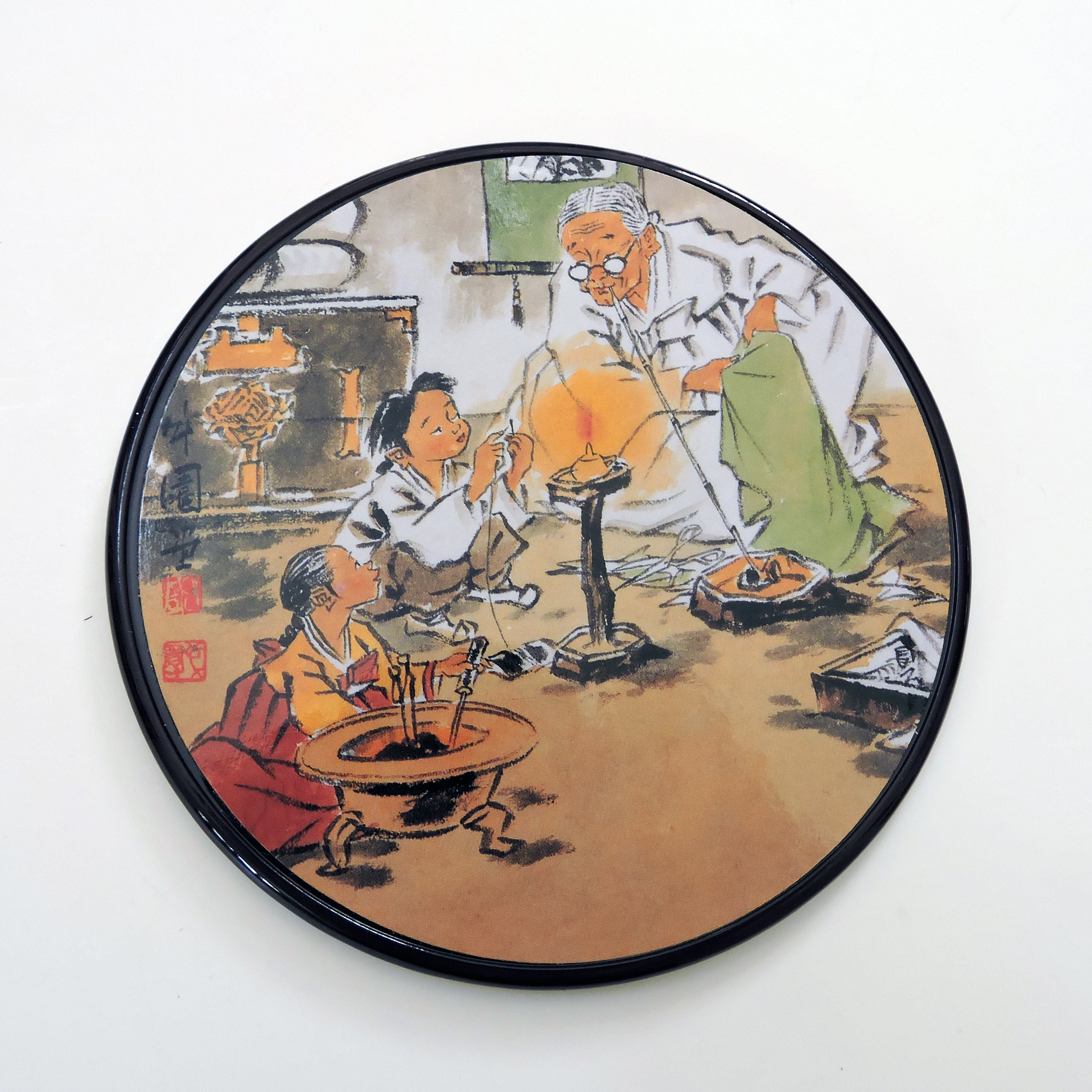 Korean Coasters Genre Painting Woowon Humorous Scenes of Korea - Etsy