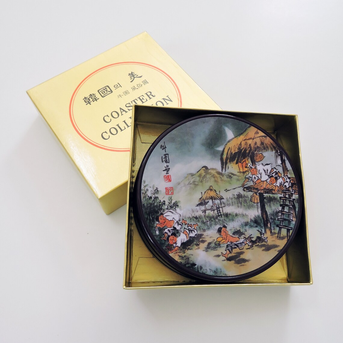 Korean Coasters Genre Painting Woowon Humorous Scenes of Korea - Etsy