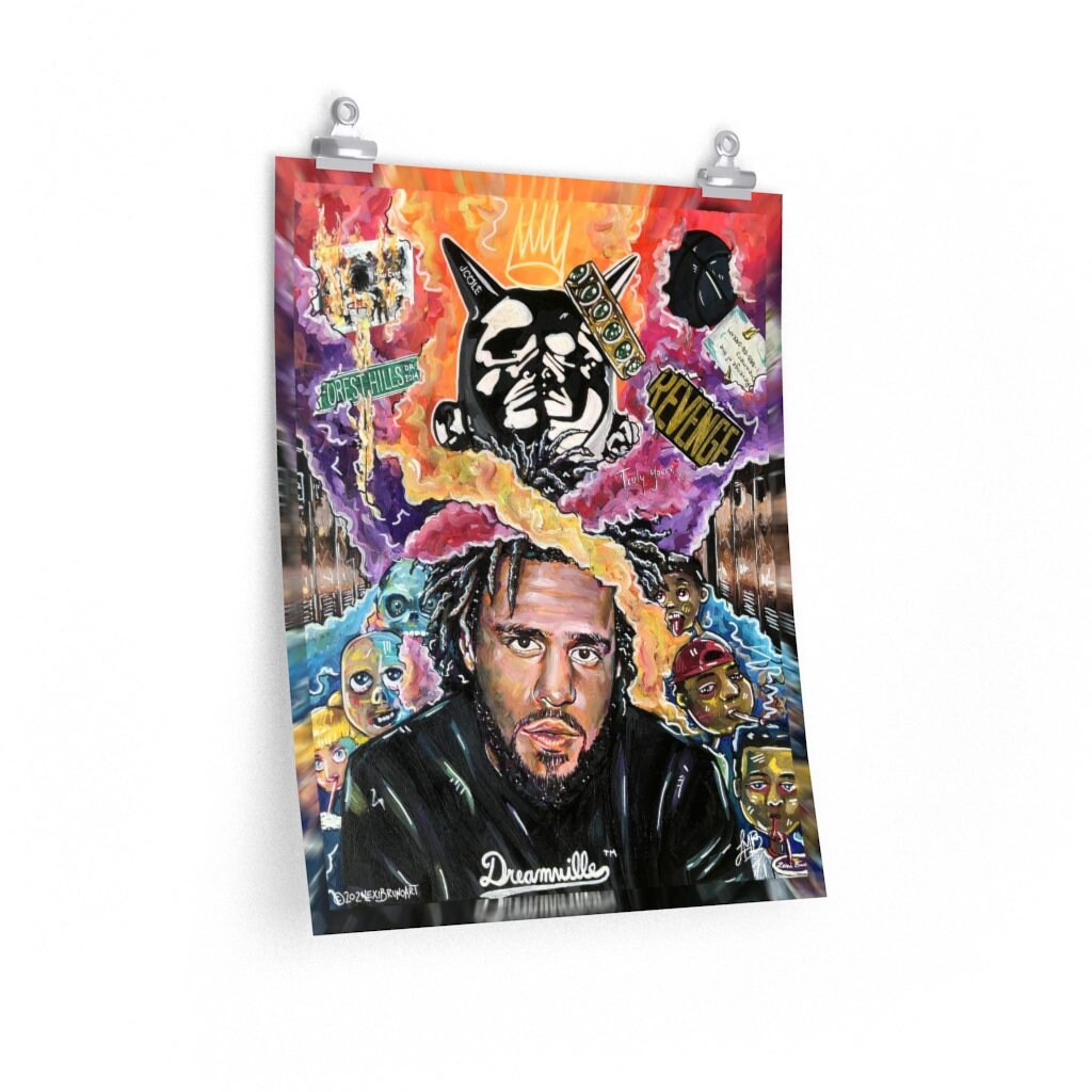 J Cole Poster 16x20 J Cole Wall Art J Cole Merch Album Cover Poster Hip ...