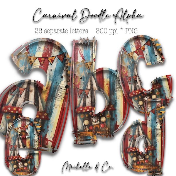 Carnival Letters - Etsy
