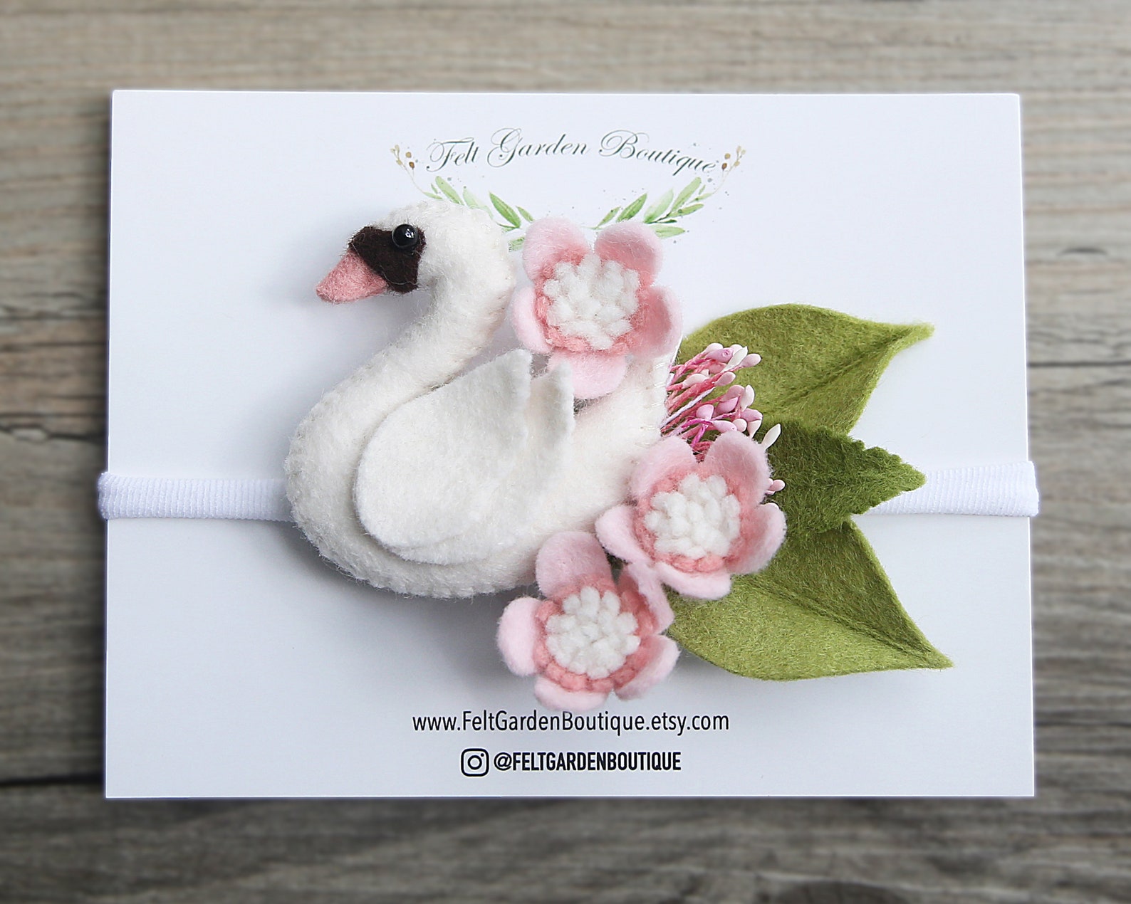 Wool Felt Swan Headband Felt Swan Crown Felt Headband Swan | Etsy