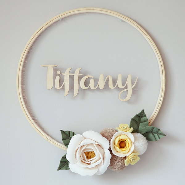 Felt Flower Plaque - Etsy