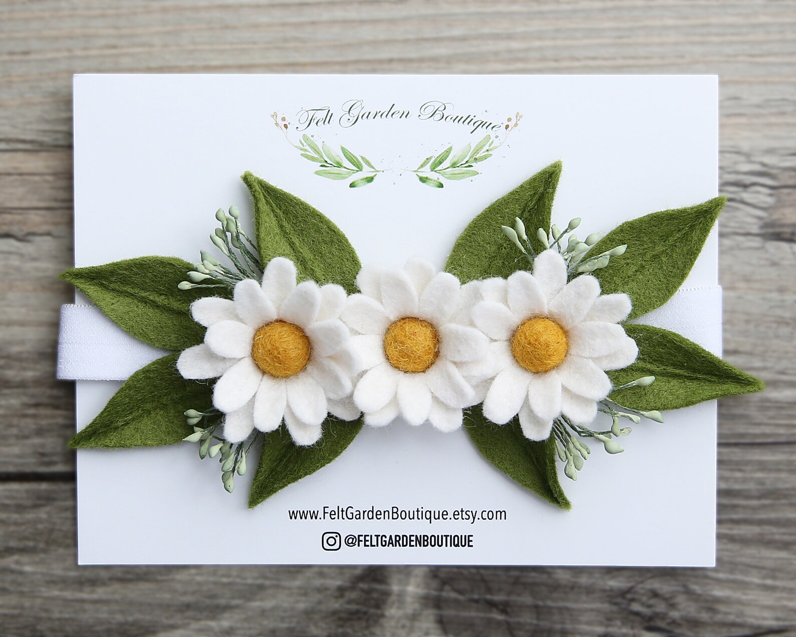 Wool Felt Daisy Crown Felt Daisy Headband Daisy Headband - Etsy