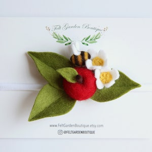 Felt Apple Headband, Felt Headband, Apple Fruit Headband, Flower ...