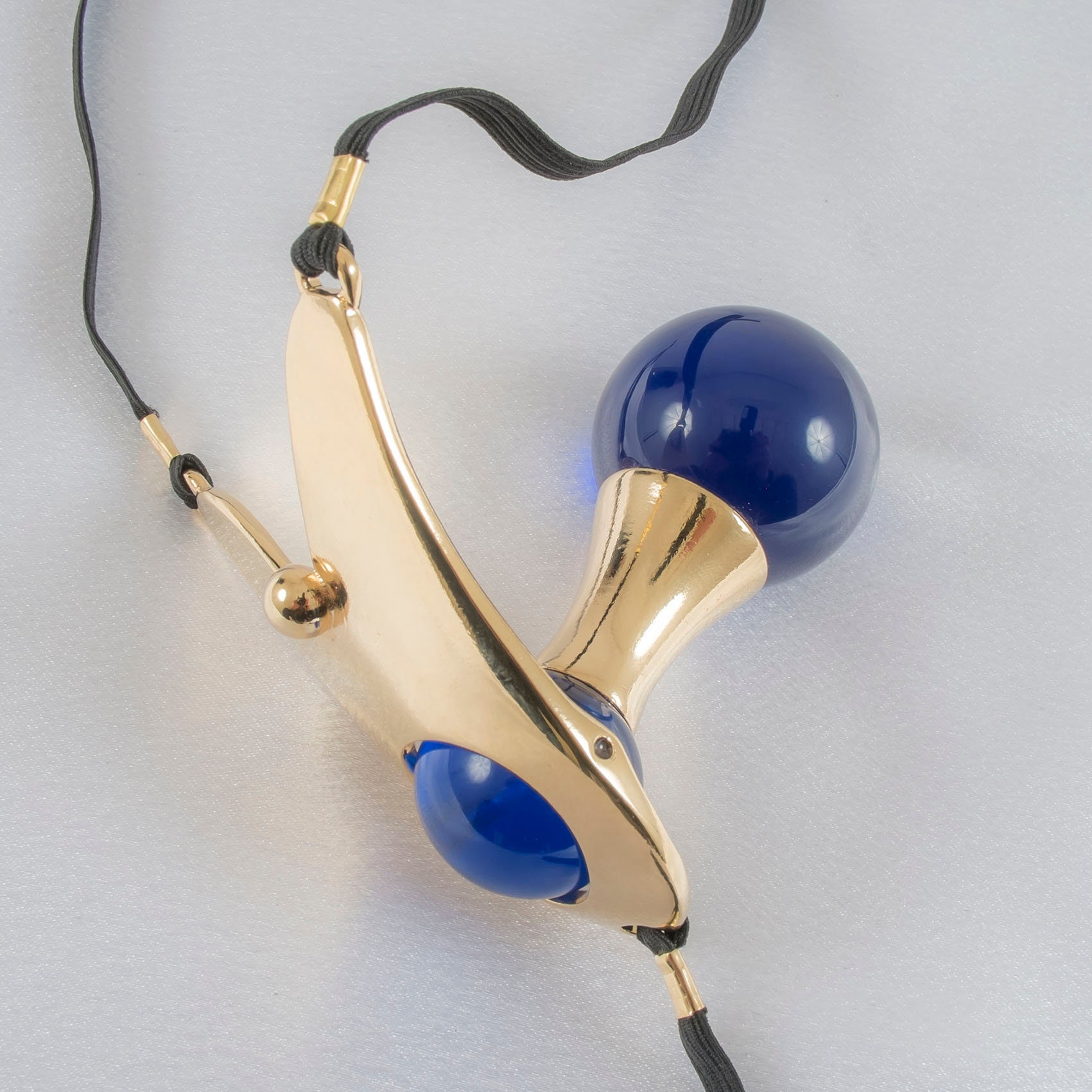Womens Gold G String Clitoral Jewelry With Blue Acrylic Etsy