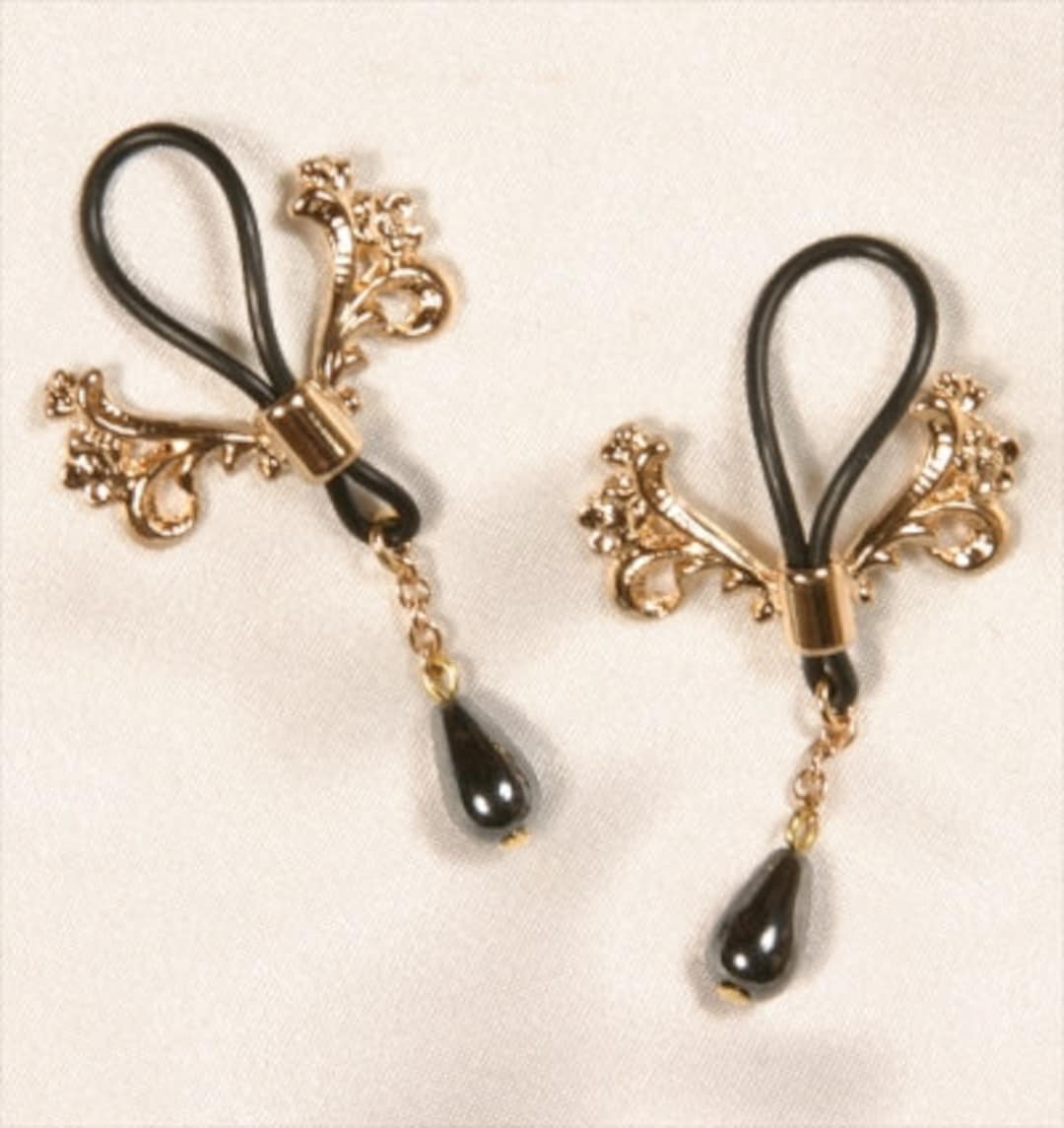 Non-piercing Nipple Jewelry With Pendant in Gold - Etsy