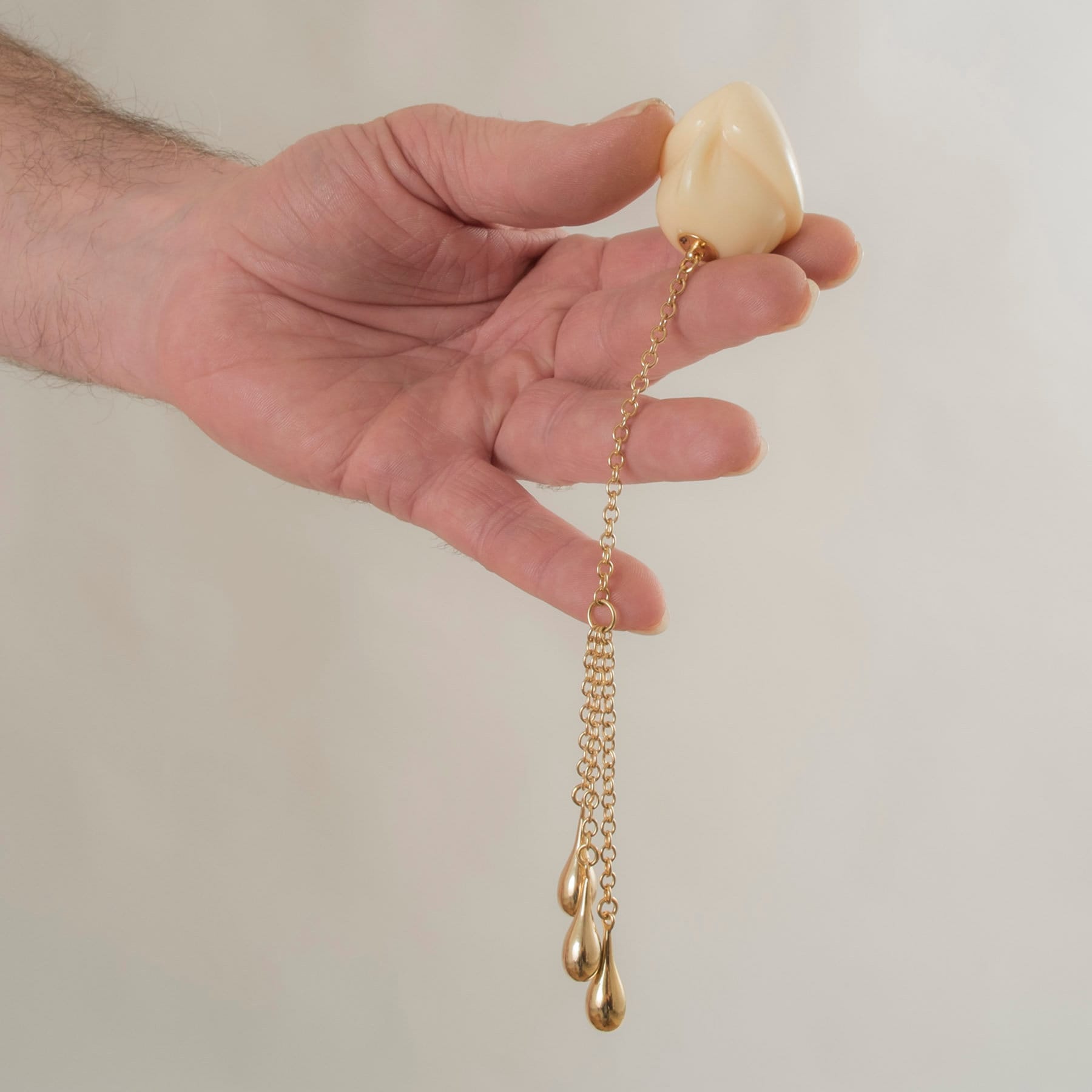 Insertable Ivory Penis Head Jewel With Gold Pendants - Etsy