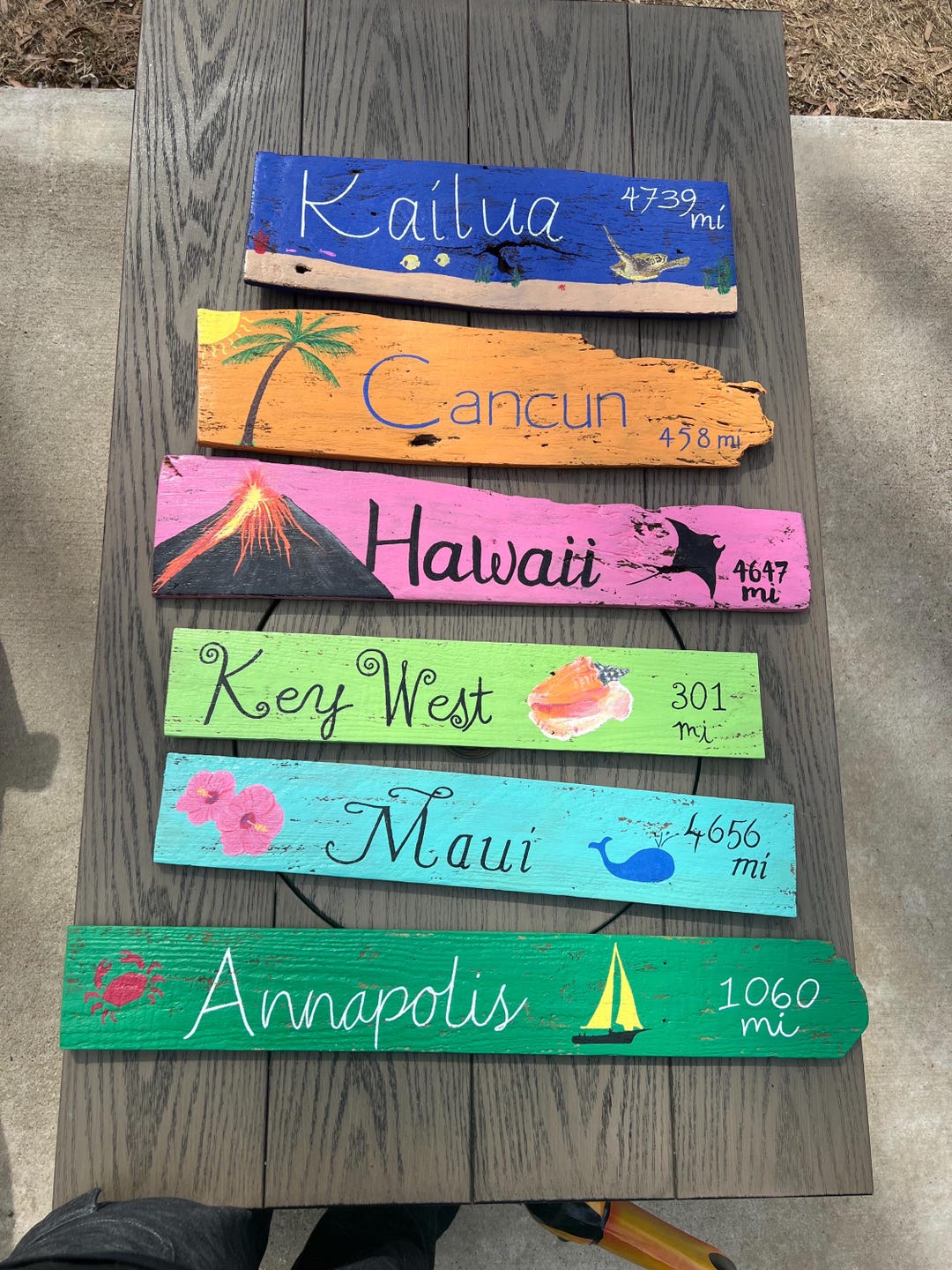 Custom Hand-painted Destination Sign: Reclaimed Wood Tiki Bar Decor - Etsy
